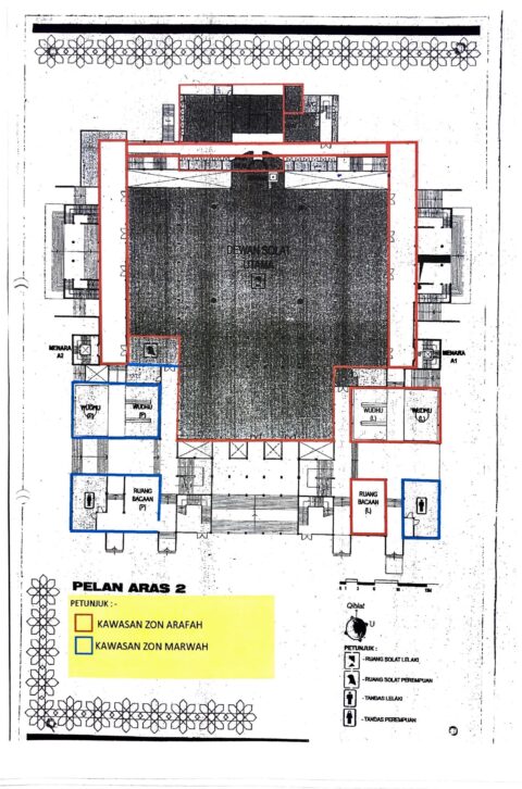 PELAN RUANGAN MASJID | UTM ISLAMIC CENTRE